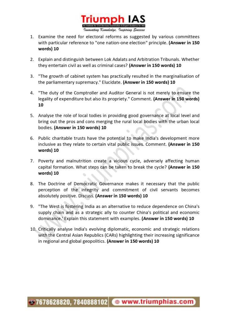 Download General Studies Paper 2 2024 UPSC Mains GS 2 Question Paper ...