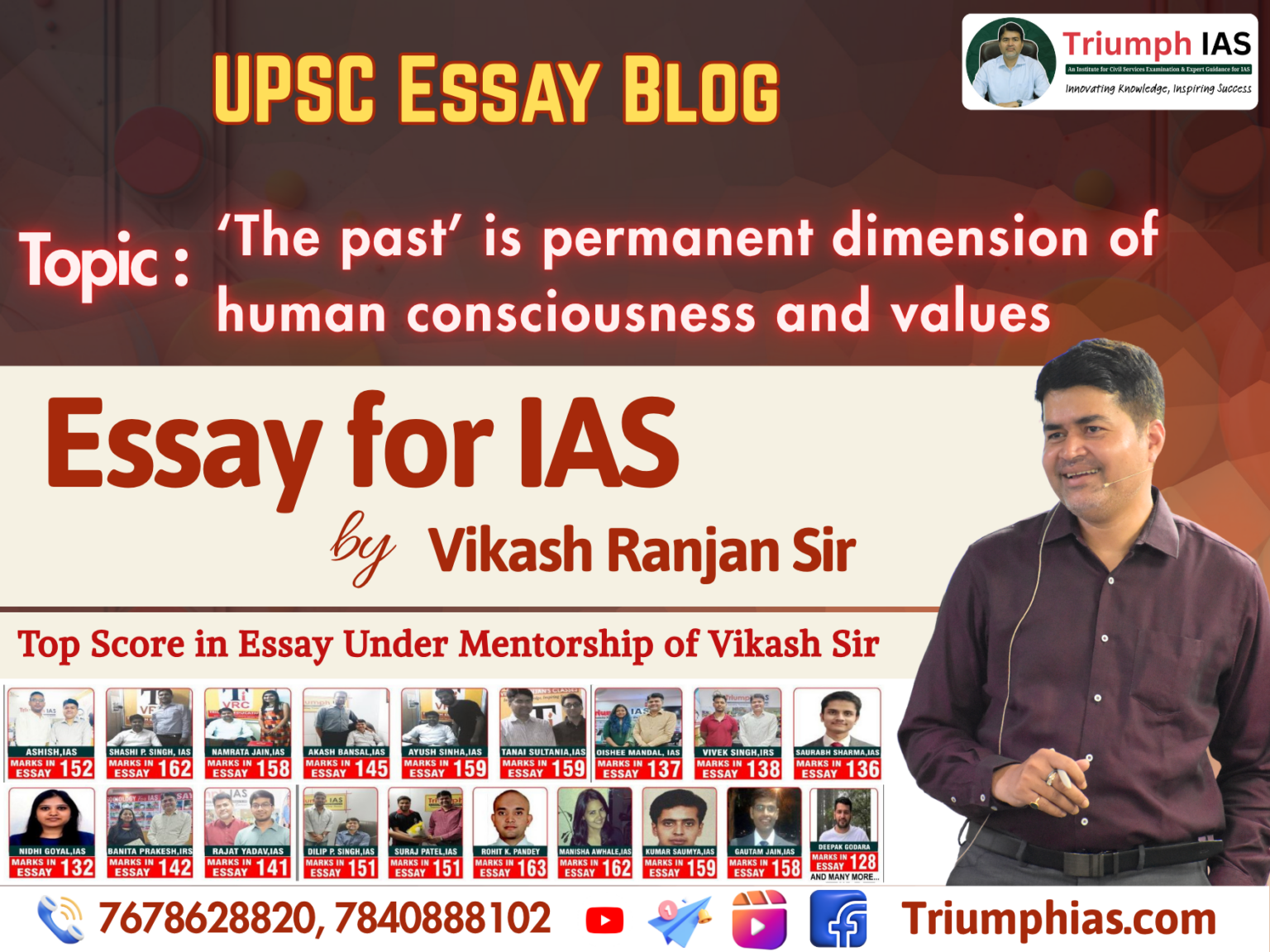 The past is permanent dimension of human consciousness and values ...